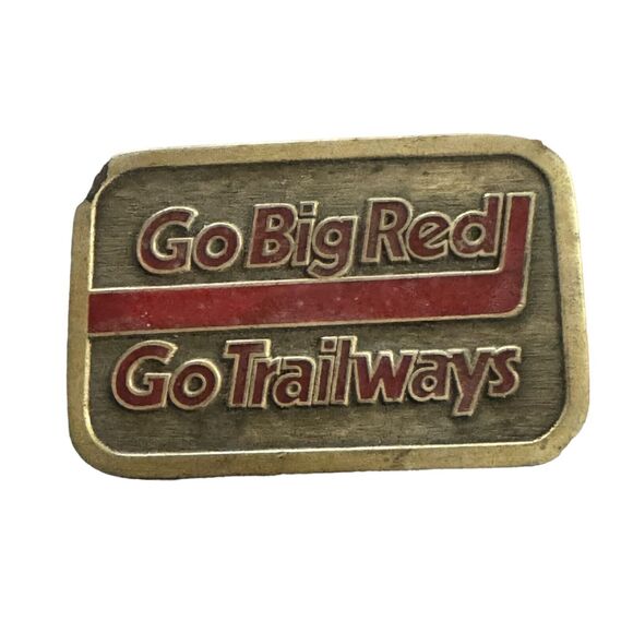Accessories | Vintage Go Big Red Go Trailways Belt Buckle Bus Driver ...
